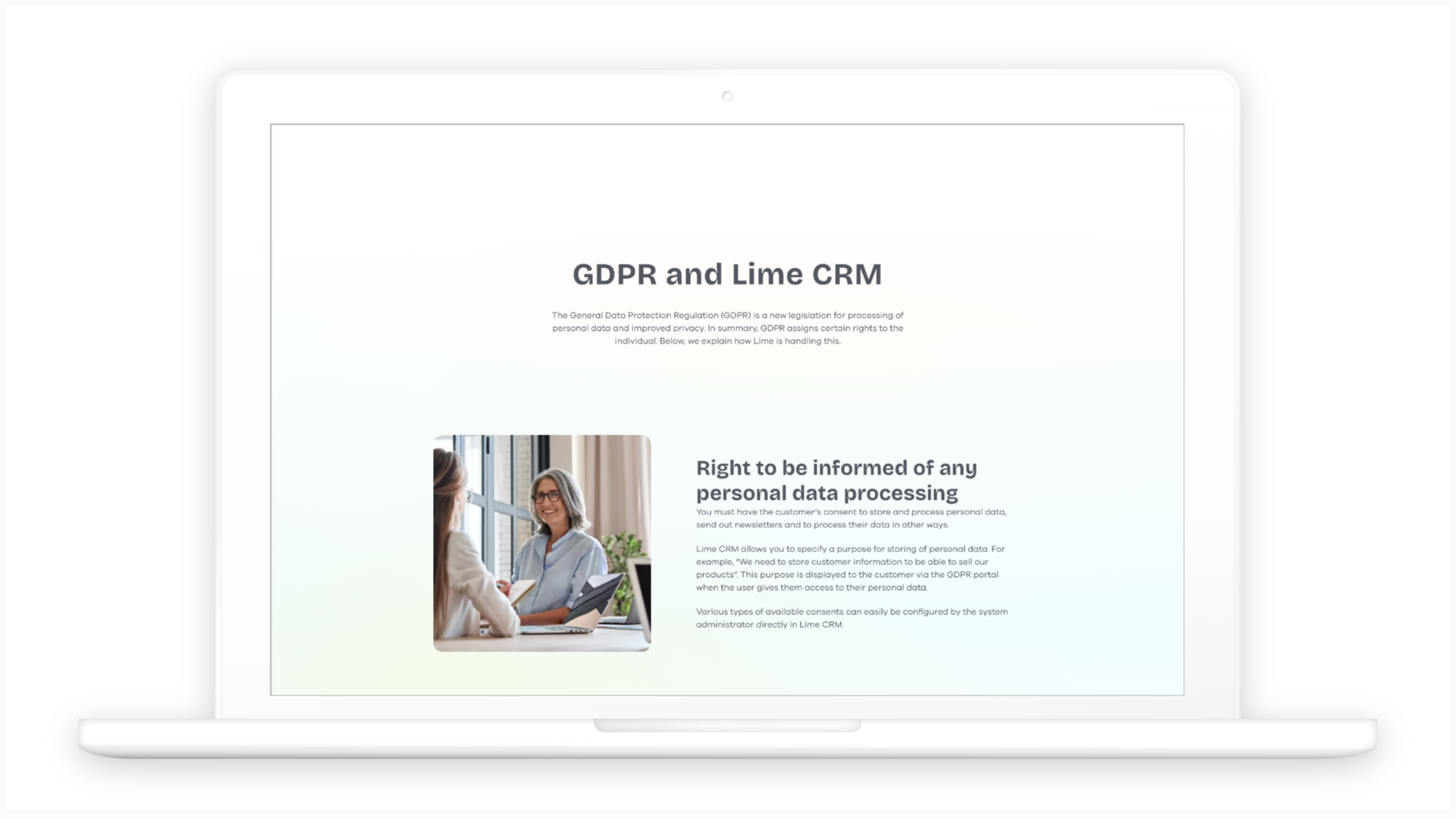GDPR features in Lime CRM - Lime Technologies