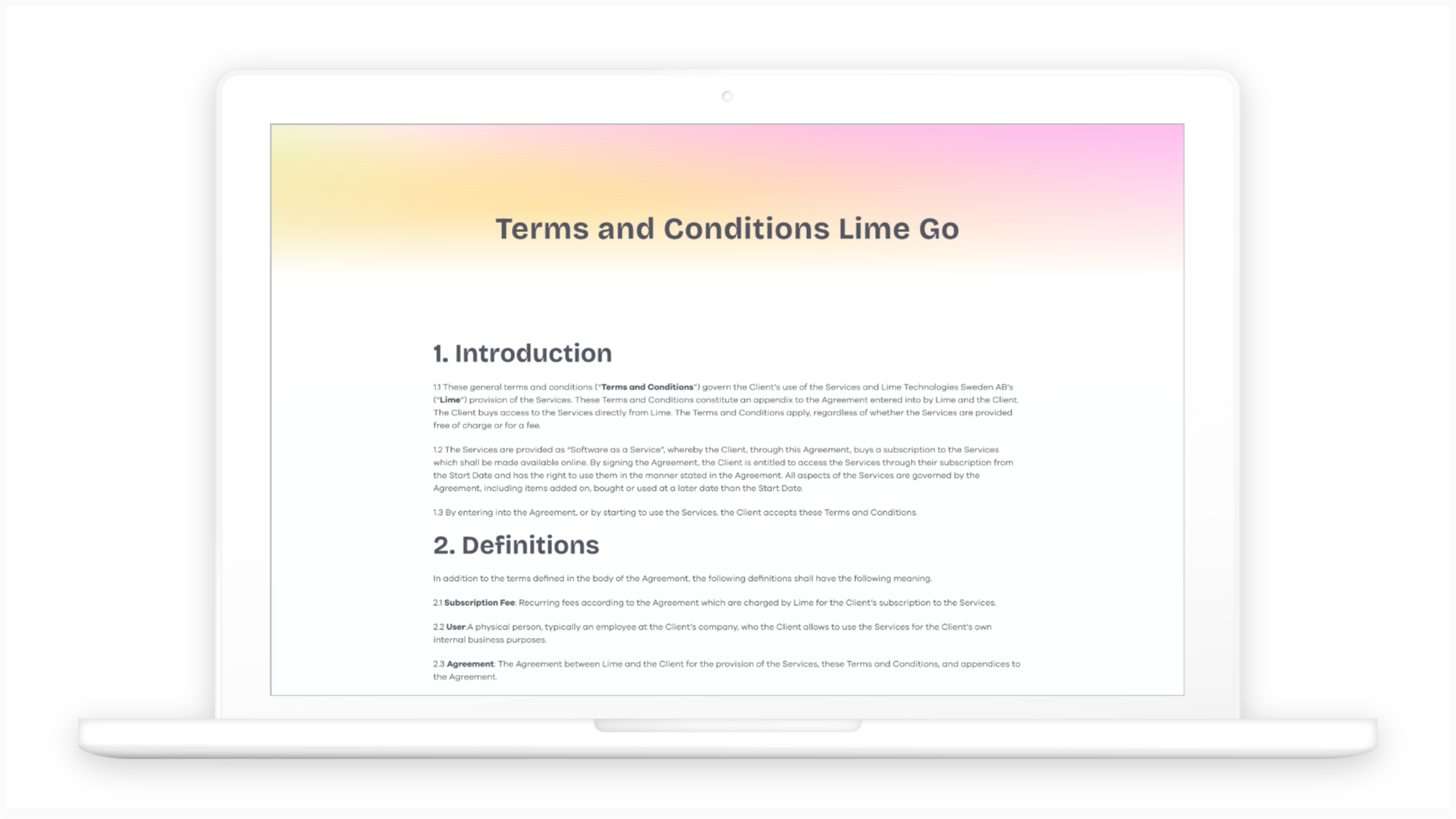 Terms and Conditions Lime Go - Lime Technologies