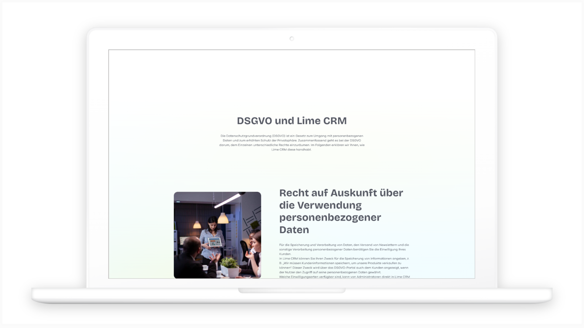 DSGVO-Funktionen in Lime CRM - Lime Technologies