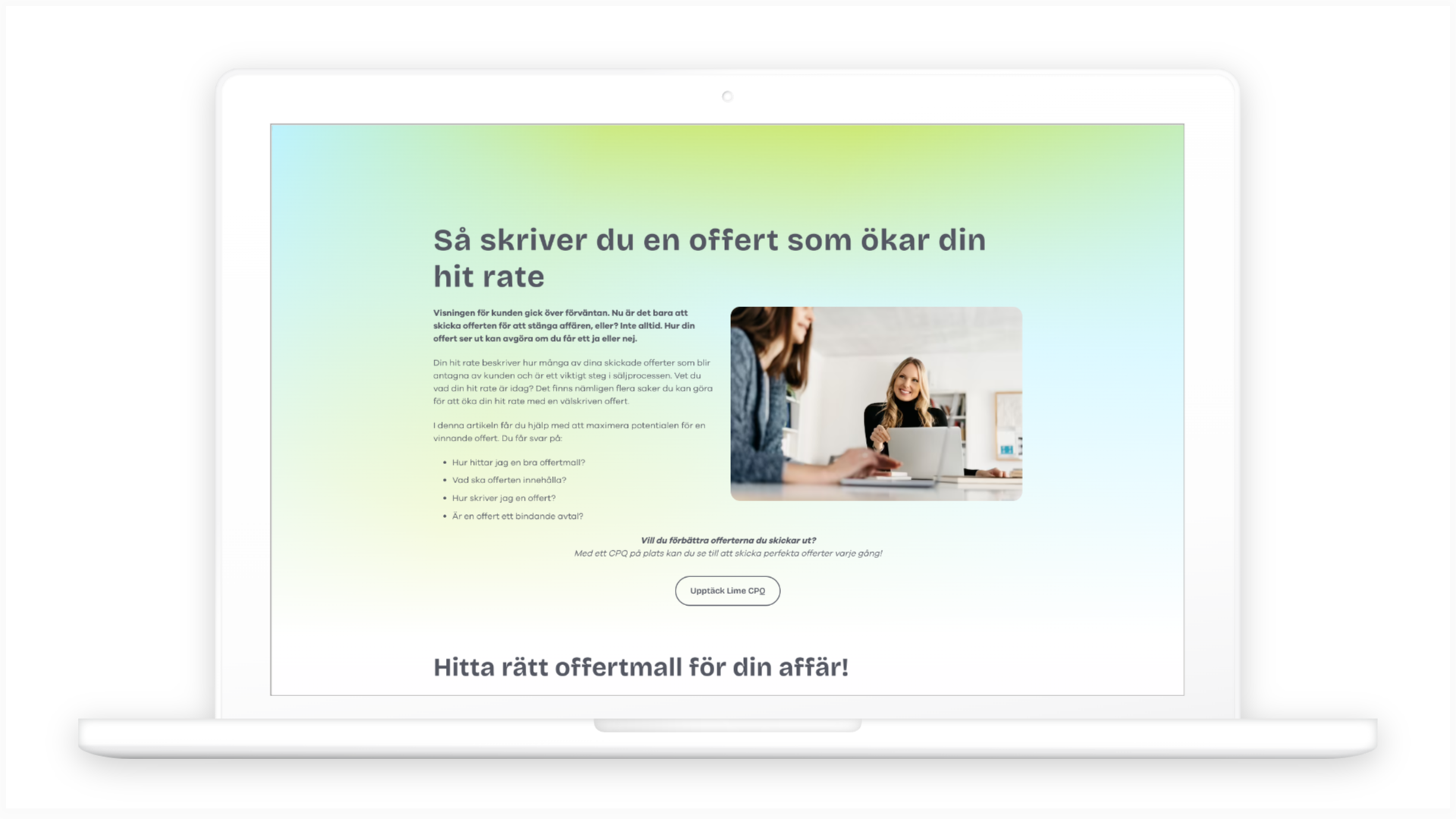 Skriv bättre offert och öka din hitrate - Lime Technologies