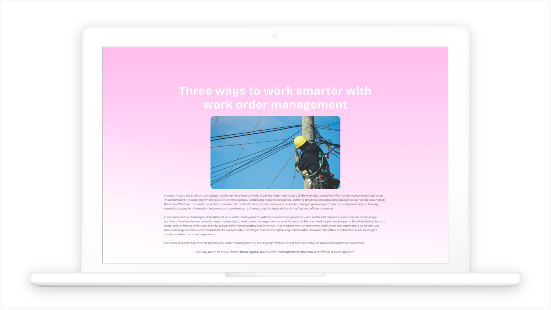 3 ways digital work orders create better workflows - Lime Technologies