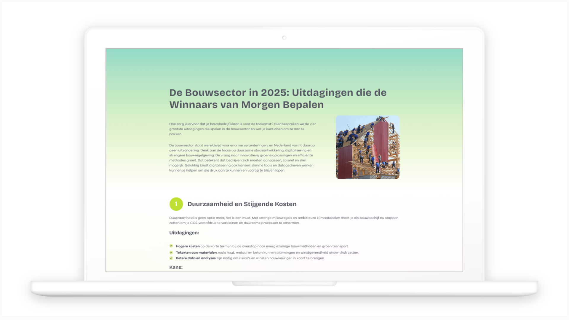 Bouwsector 2025: Uitdagingen en kansen voor duurzaamheid - Lime Technologies