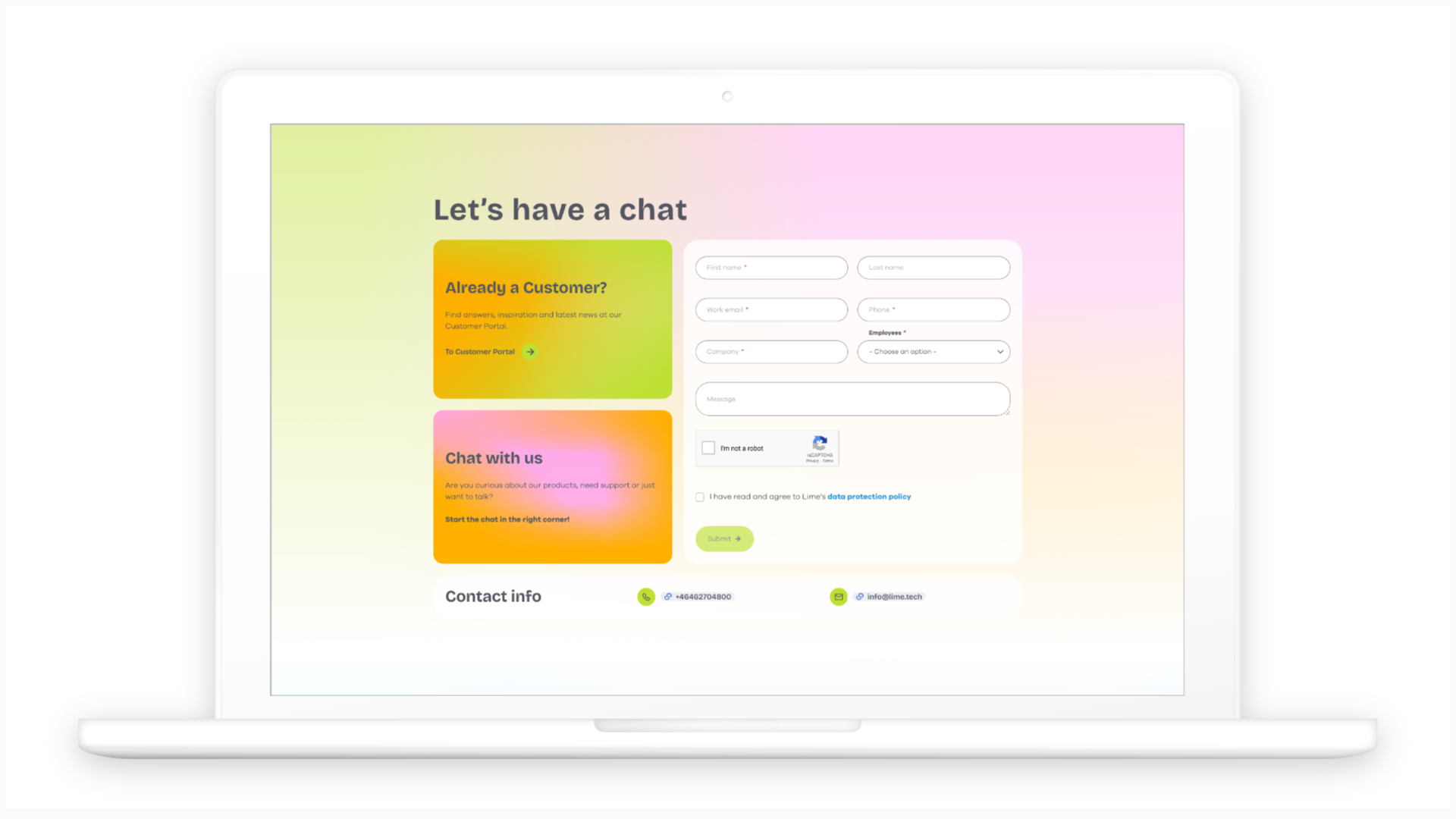 Contact Sales - Lime Technologies