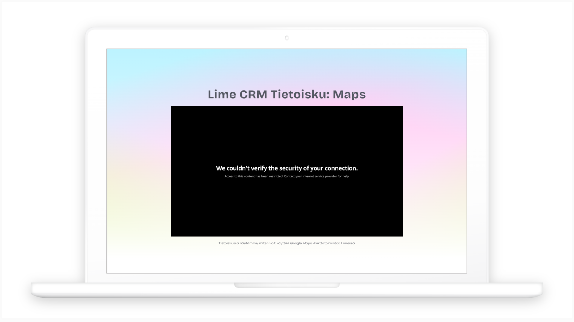 Lime CRM Tietoisku: Maps - Lime Technologies