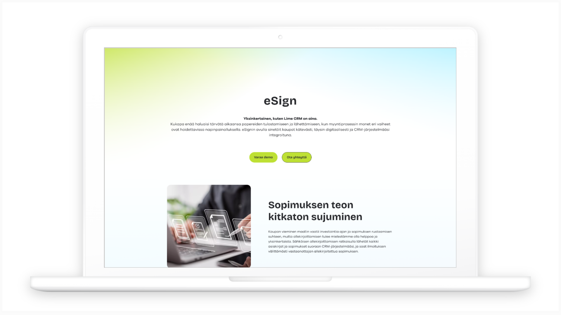 Lime eSign Lime CRM:ssä - Lime Technologies