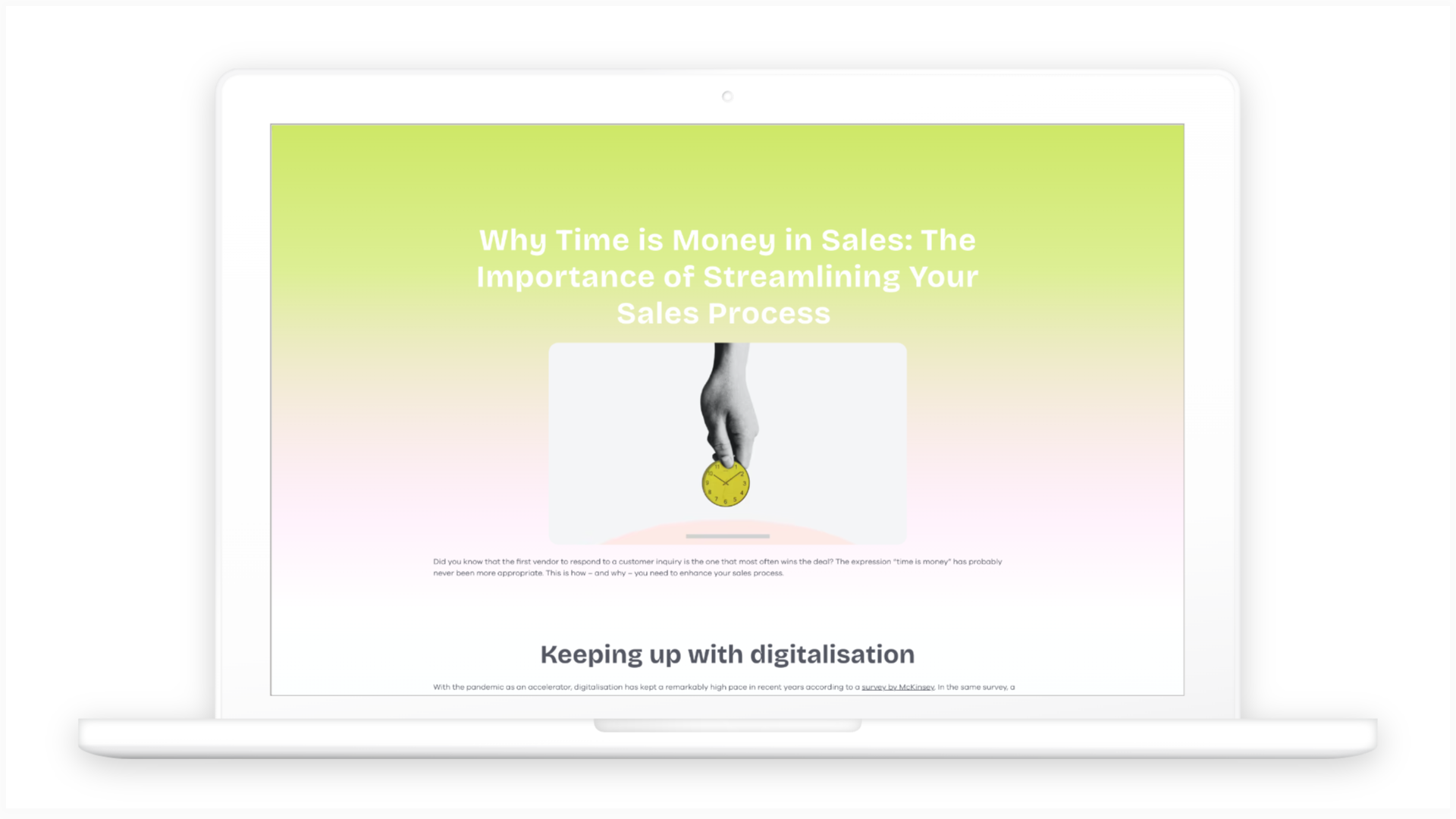 Why it's important to streamline your sales process - Lime Technologies